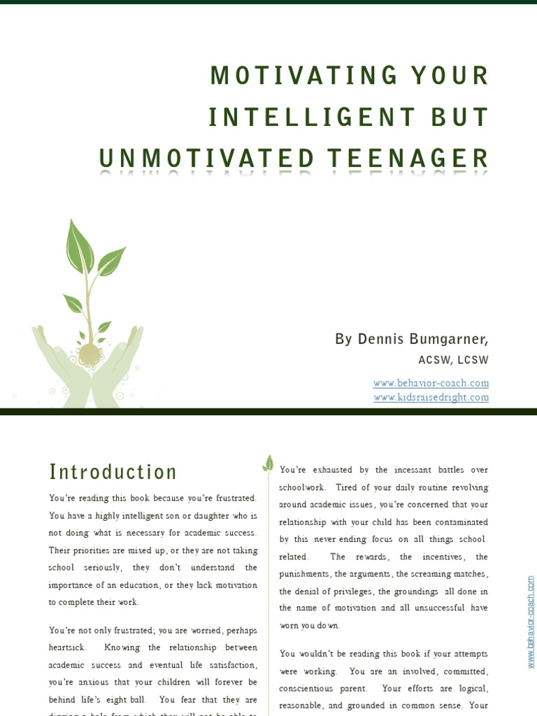 MOtivating Your Teenager PDF | PDF | Motivation | Motivational