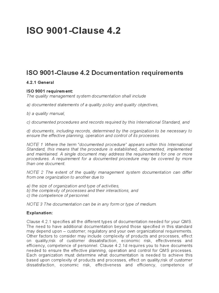 ISO 9001 clause 4.1 | Iso 9000 | Quality Management