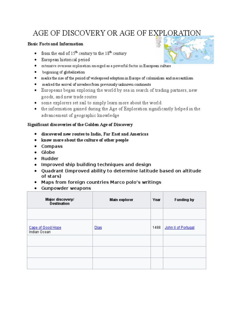 Age of Discovery or Age of Exploration | PDF | Age Of Discovery | Ships