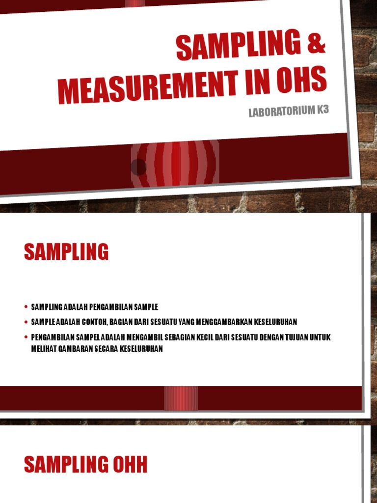 Sampling & Measurement in OHS | PDF