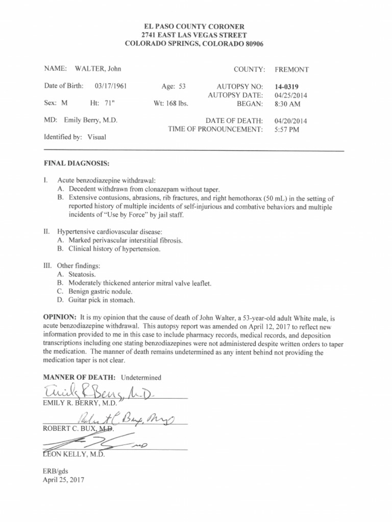 John Denver Autopsy Report