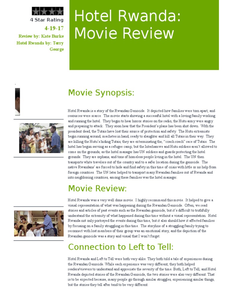 Hotel Rwanda Review | Download Free PDF | Rwanda | Hutu
