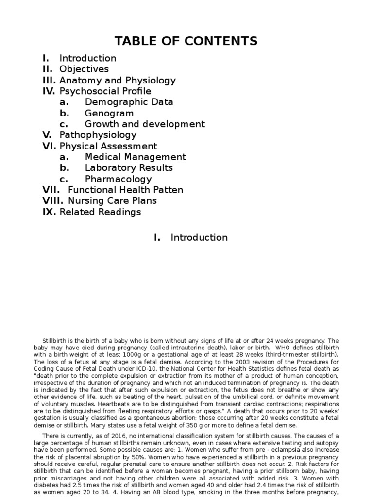 Stillbirth | PDF | Fetus | Pregnancy
