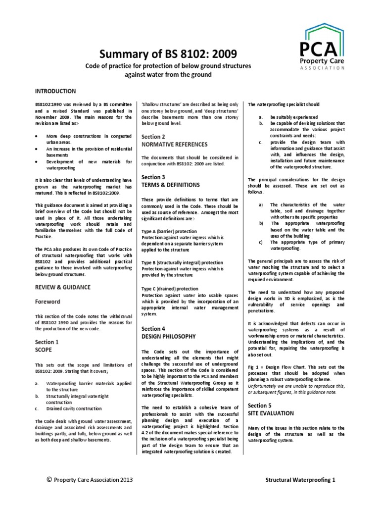 Guidance Notes On BS 8102 2009 PDF | PDF | Civil Engineering | Building ...