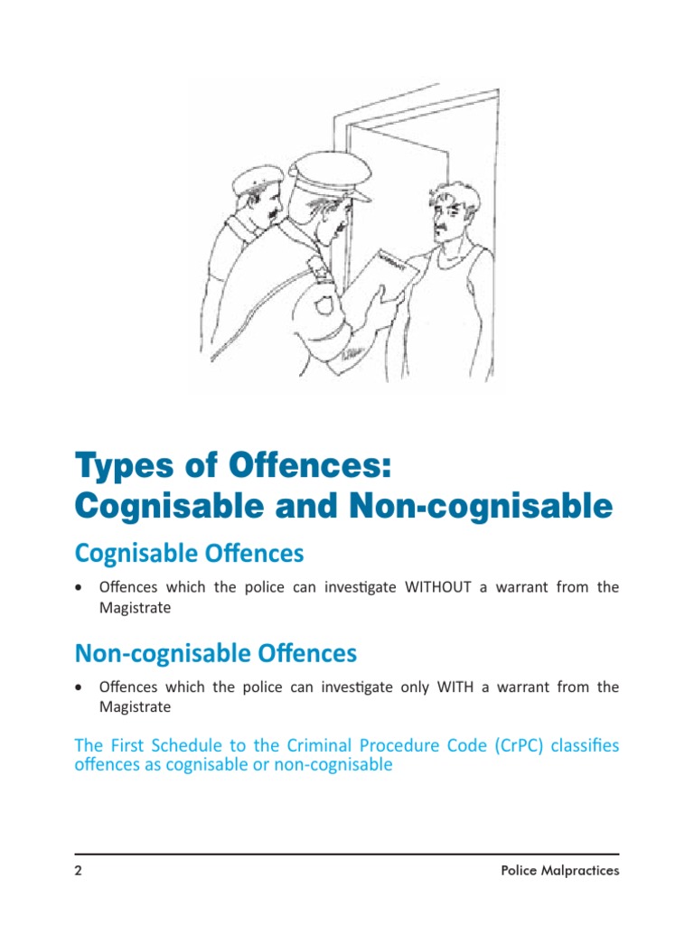 Types of Offences: Cognisable and Non-Cognisable: Cognis | PDF | Law ...