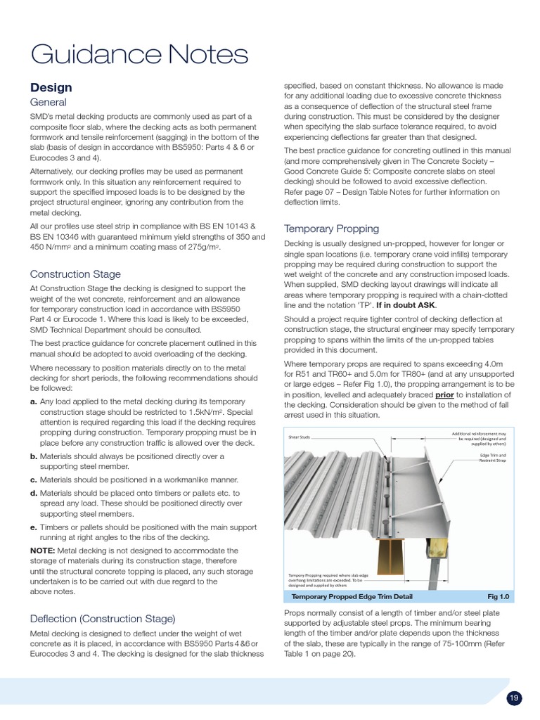 Guideline Notes Deck - Guide PDF | PDF | Structural Steel | Concrete
