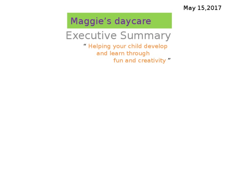 Maggie's Daycare Summary | PDF