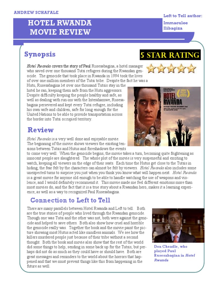 Hotel Rwand | PDF | Hutu | Rwanda