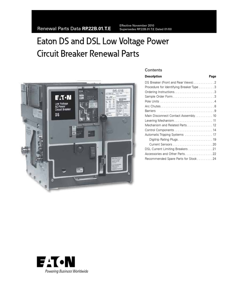 MANUAL EATON DS II | Switch | Power Engineering