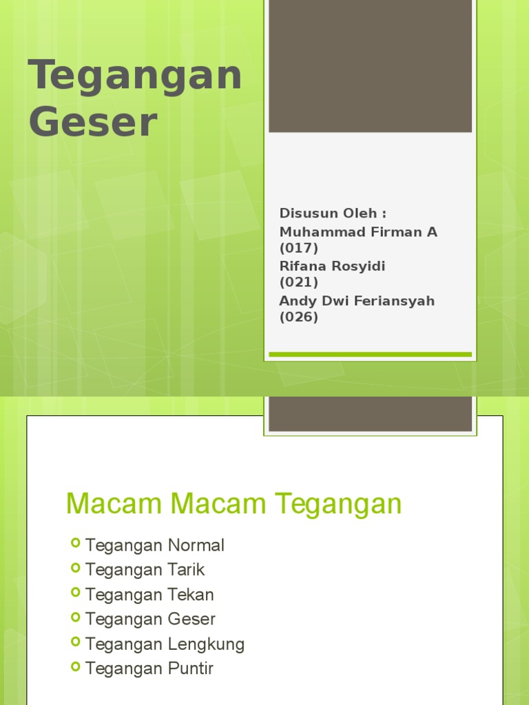Tegangan Geser 1 | PDF