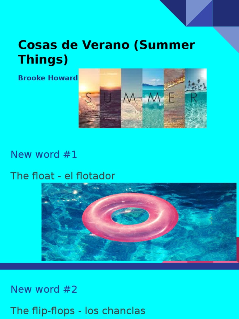 Cosas de Verano Summer Things 2f 20 New Words | PDF
