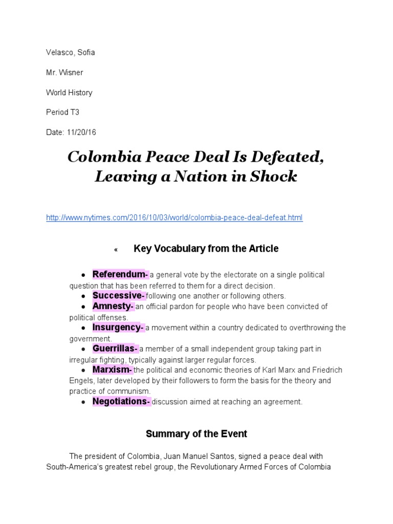 Currentevent 2 | PDF | Farc | Cuba