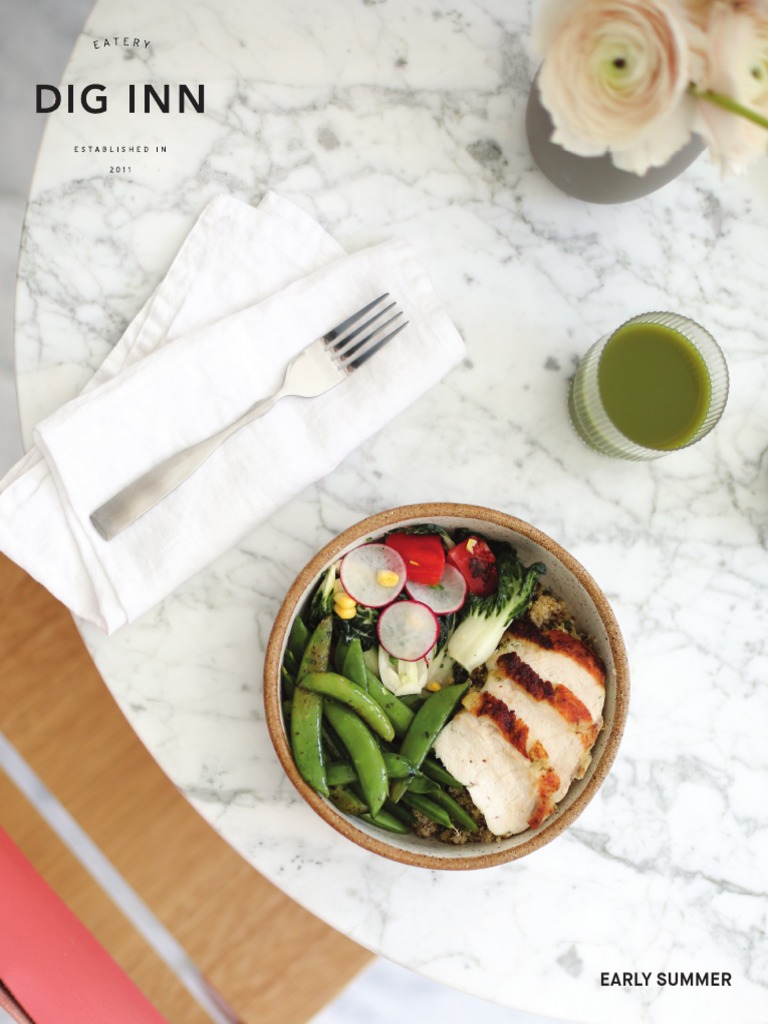 Dig Inn Early Summer Menu | PDF | Food And Drink | Cuisine