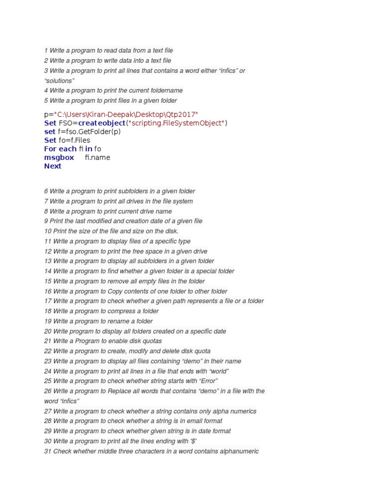 File System And Database Operations With Vbscript Pdf Computer File 1914