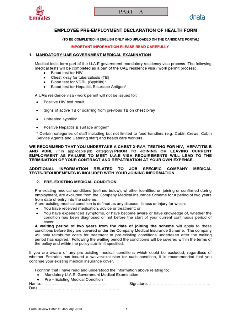 Emirates Form | PDF | Dentistry | Human Tooth