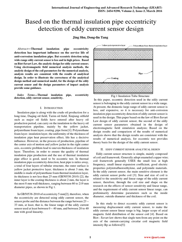 Based On The Thermal Insulation Pipe Eccentricity Detection of Eddy ...