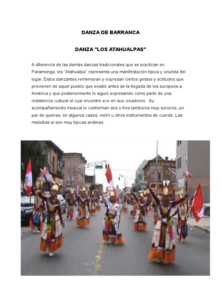 Danza Atahualpa De Paramonga Pdf Bailes Instrumentos Musicales 2839