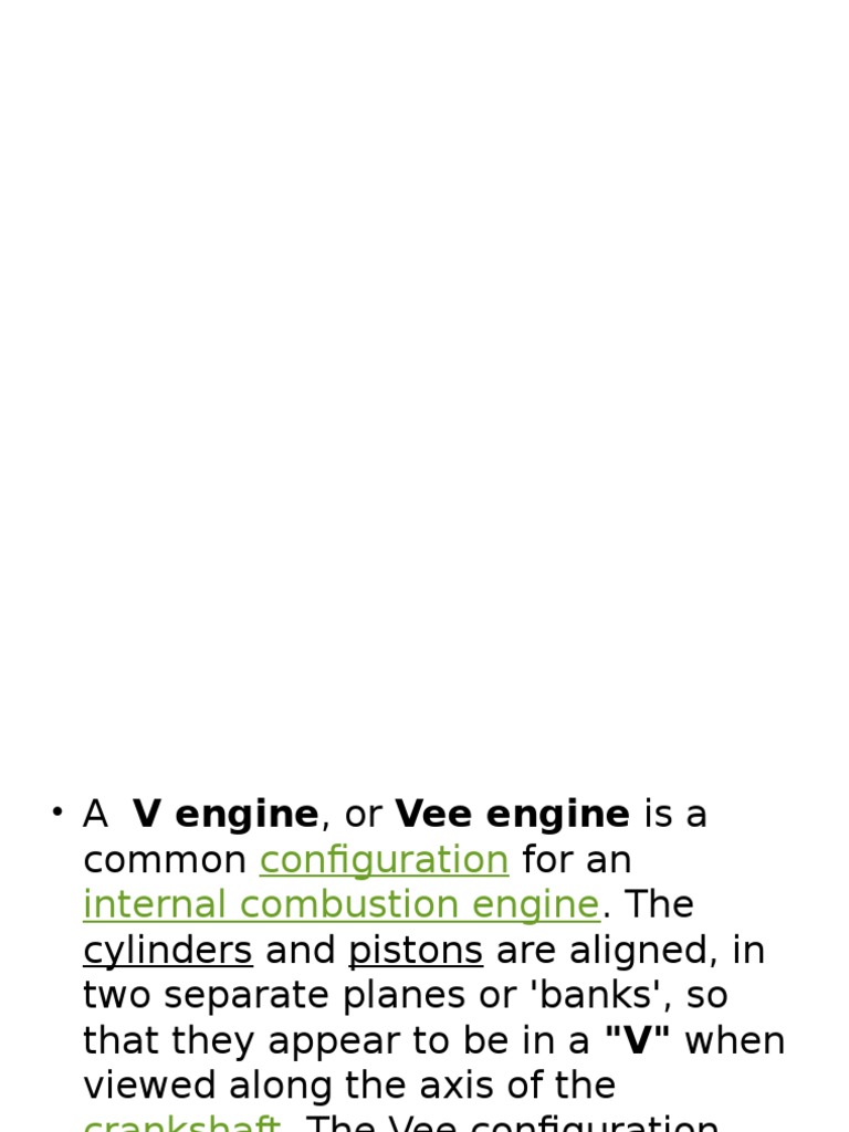 Vee Engine Design and Operation Explained | PDF | Internal Combustion ...