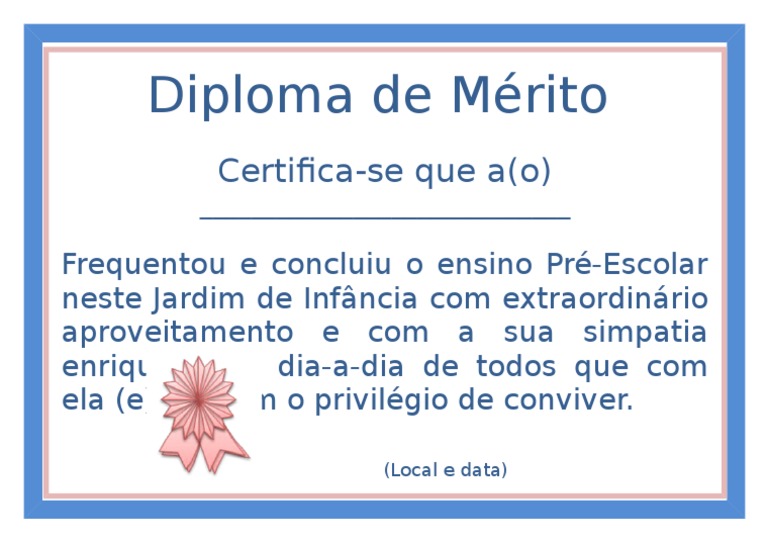 Diploma de Mérito | PDF