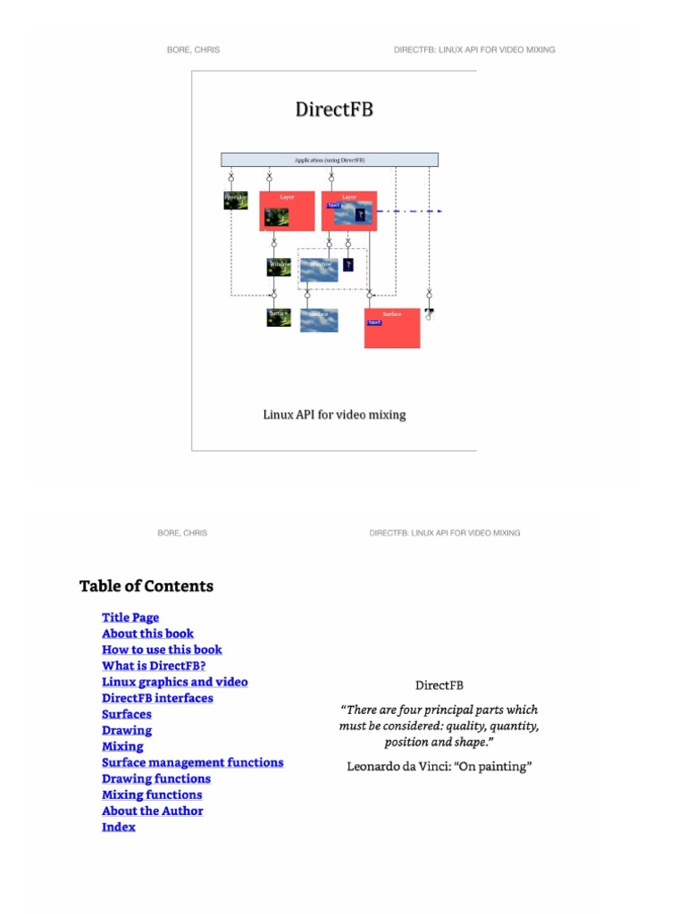 Directfb-Linux API For Video Mixing | PDF