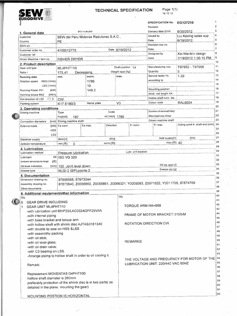 Manual Partes Sew Eurodrive | PDF