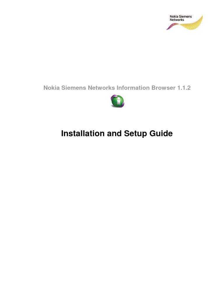 Nokia Siemens Networks Information Browser Installation and Setup Guide ...