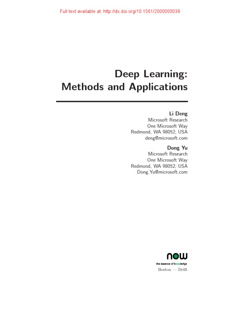 Deep Learning | PDF | Deep Learning | Speech Recognition