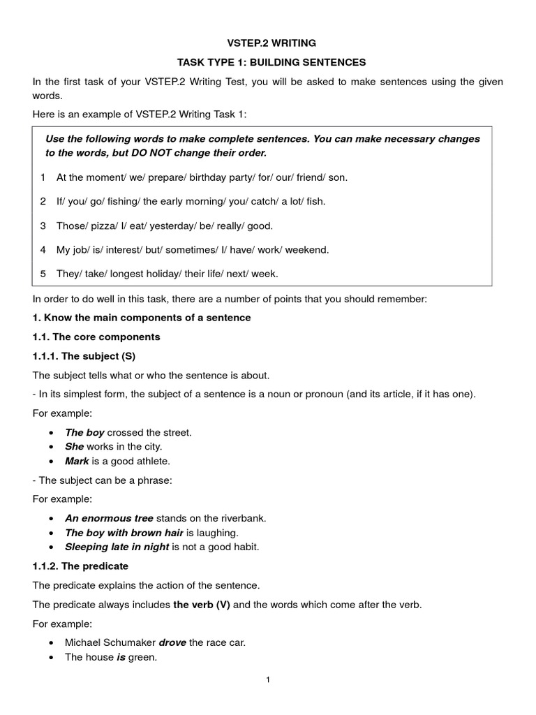 Vstep.2 Writing Task 1 | PDF | Verb | Adverb