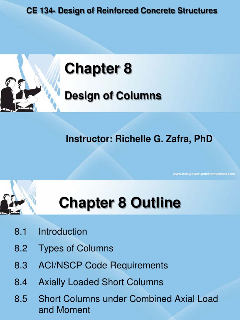Chapter8 Column Design | PDF | Column | Bending
