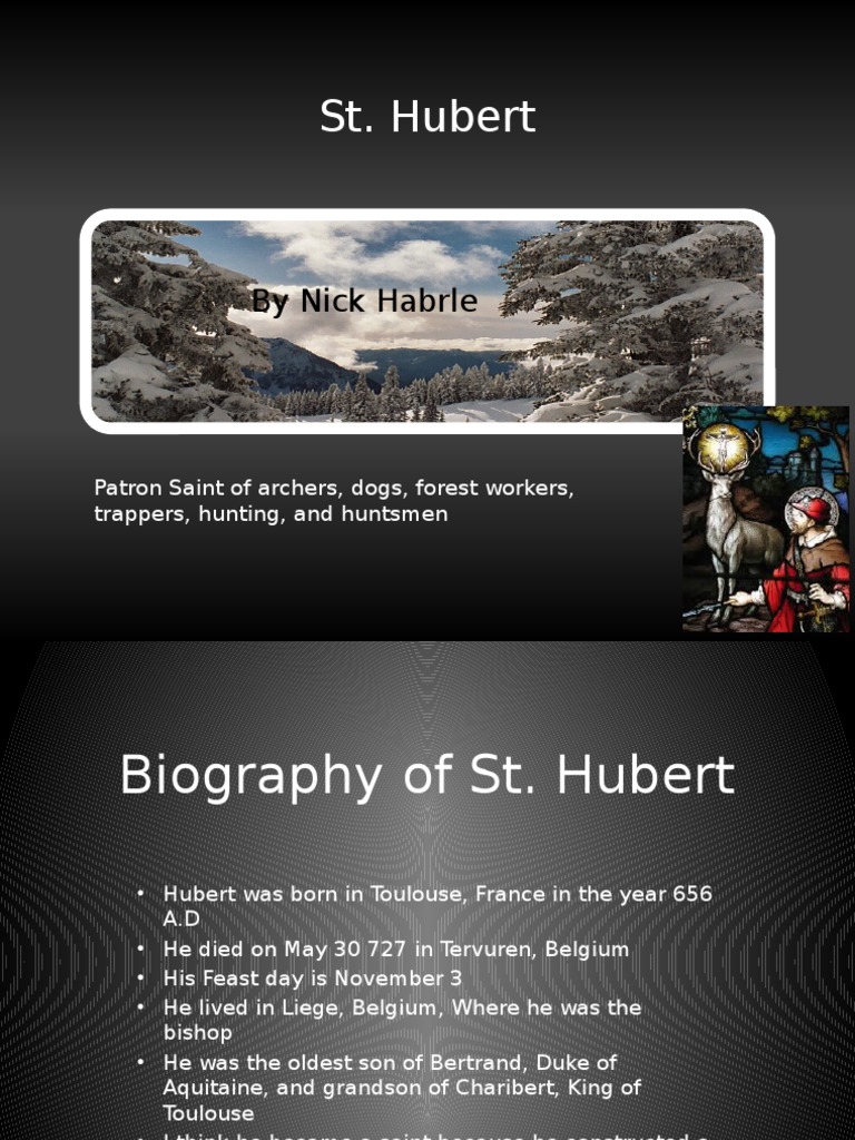 ST Hubert | PDF | Religious Behaviour And Experience | Abrahamic Religions