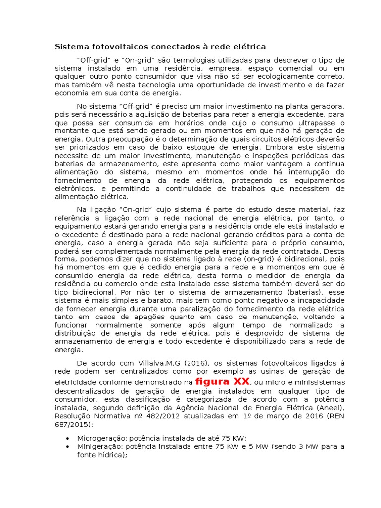 Sistema Fotovoltaicos Conectados À Rede Elétrica | PDF | Potência ...