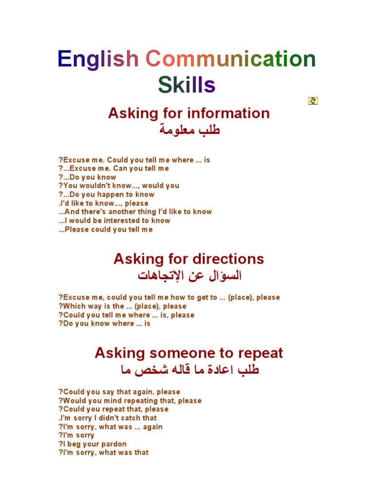 English Communication Skills | PDF
