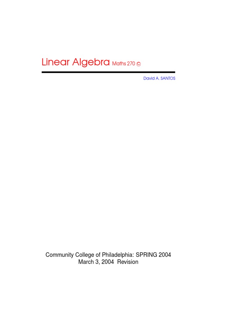 Linear Algebra | Download Free PDF | Matrix (Mathematics) | Determinant