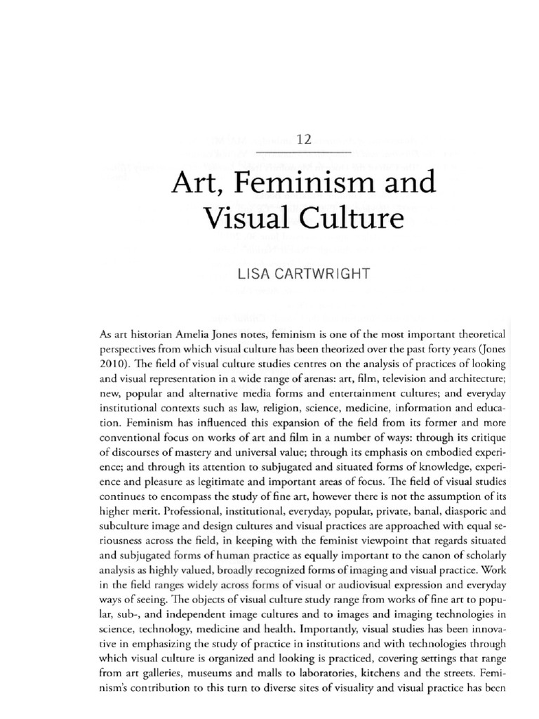 Lisa Cartwright - Art, Feminism and Visual Culture | PDF