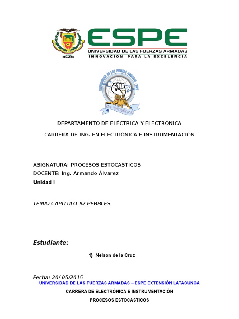 Capitulo 2 Pebbles | PDF | Variable aleatoria | Probabilidades y ...