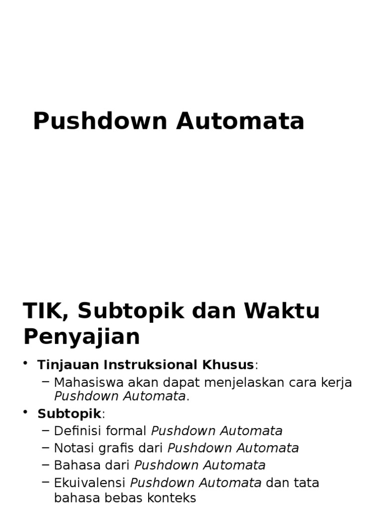Pushdown Automata | PDF