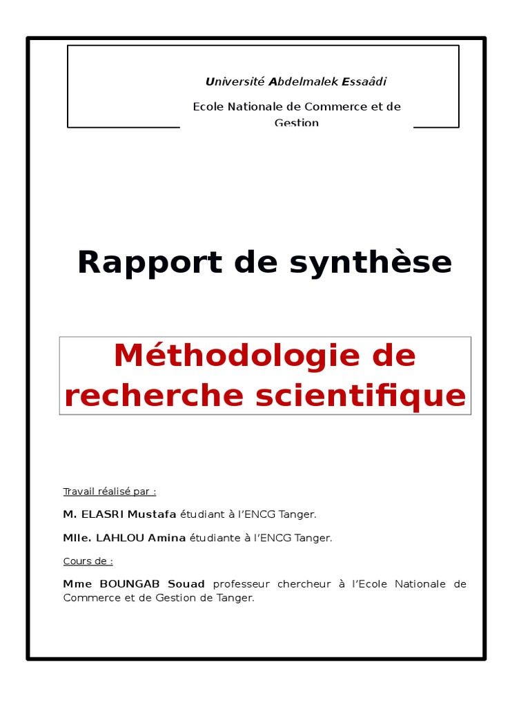 Méthodologie de recherche scientifique | PDF | Recherche d'information ...