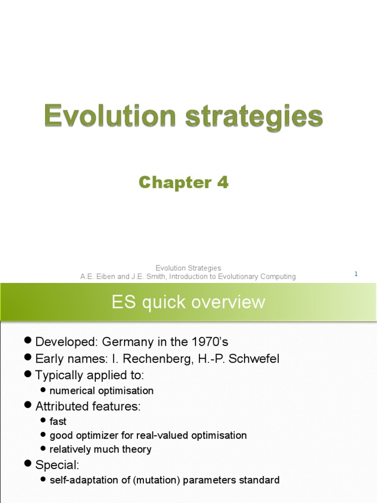 04 Evolution Strategies | PDF | Evolution | Mutation