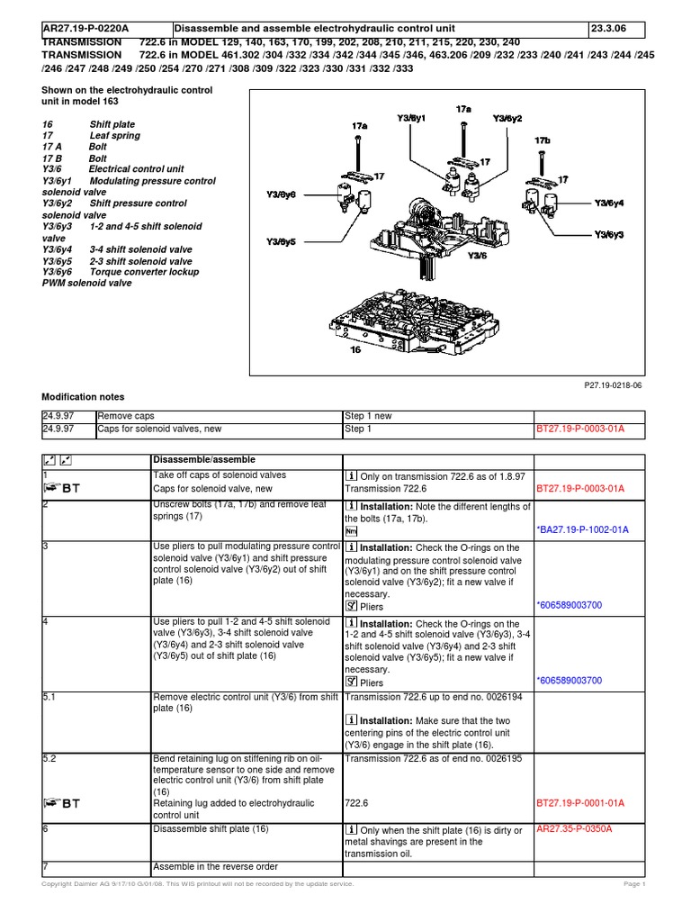 722dot6 Valvebody Layout | PDF | Valve | Gas Technologies