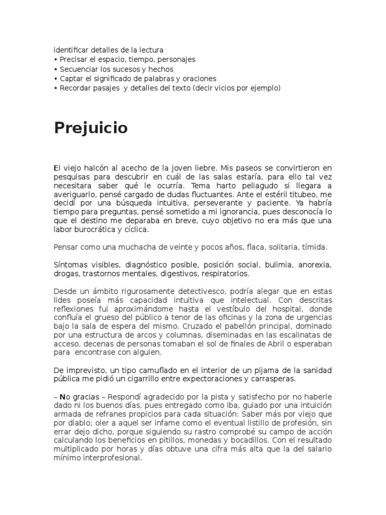 Identificar Detalles de La Lectura | PDF