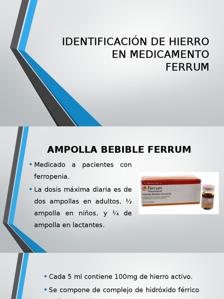 Identificación de Hierro en Medicamento | PDF | Hierro | Sangre