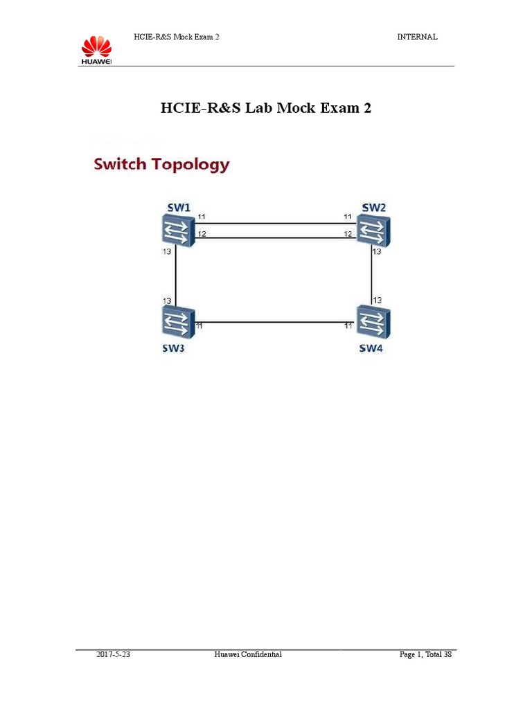 HCIE-R&S Lab Mock Exam 2 With Solutions | PDF | Multiprotocol Label Switching | Networking