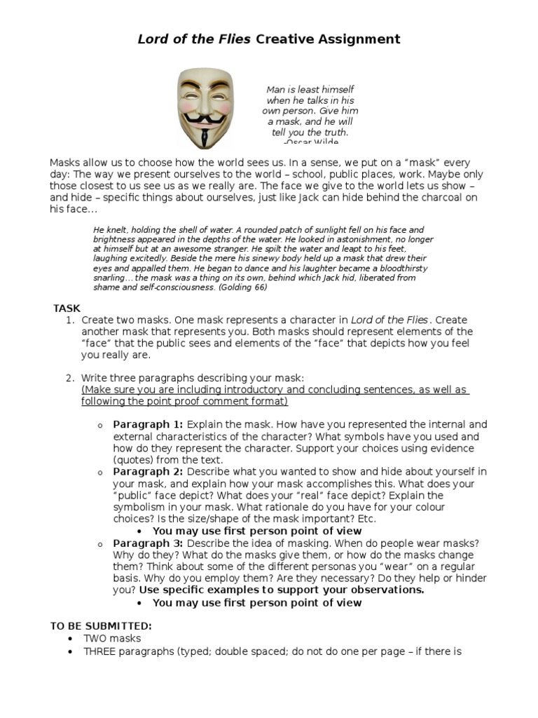 Lotf Masks Assignment | PDF | Mask