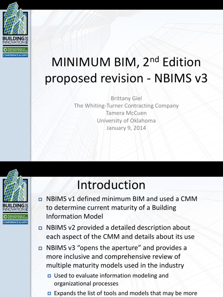 MINIMUM BIM, 2nd Edition Proposed Revision - NBIMS v3 | PDF | Building ...