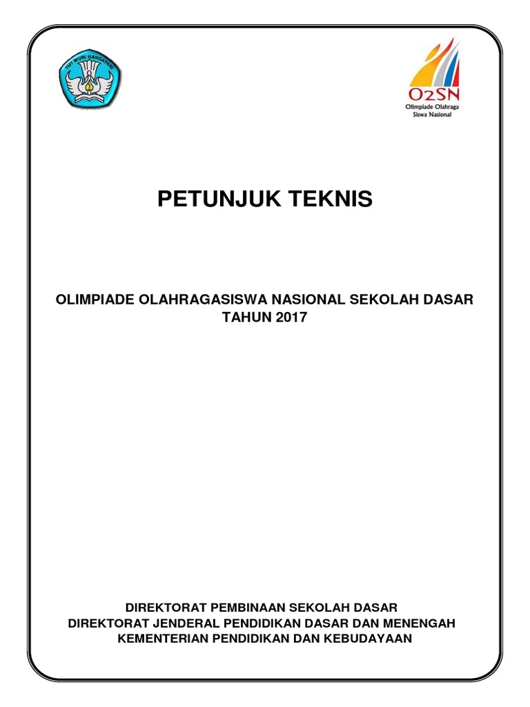 Juknis O2sn SD | PDF | Karier & Perkembangan | Olahraga & Rekreasi