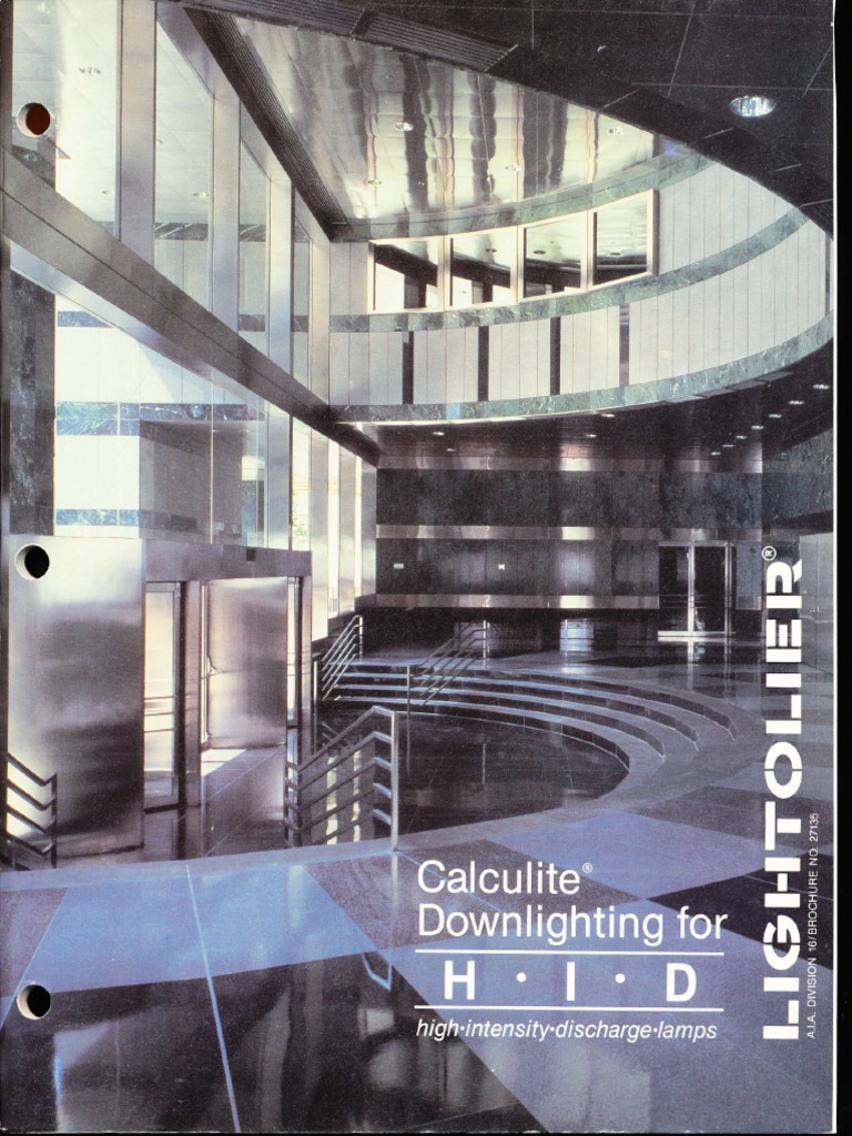Lightolier Calculite HID Downlighting Catalog 1988 | PDF | Electrical ...