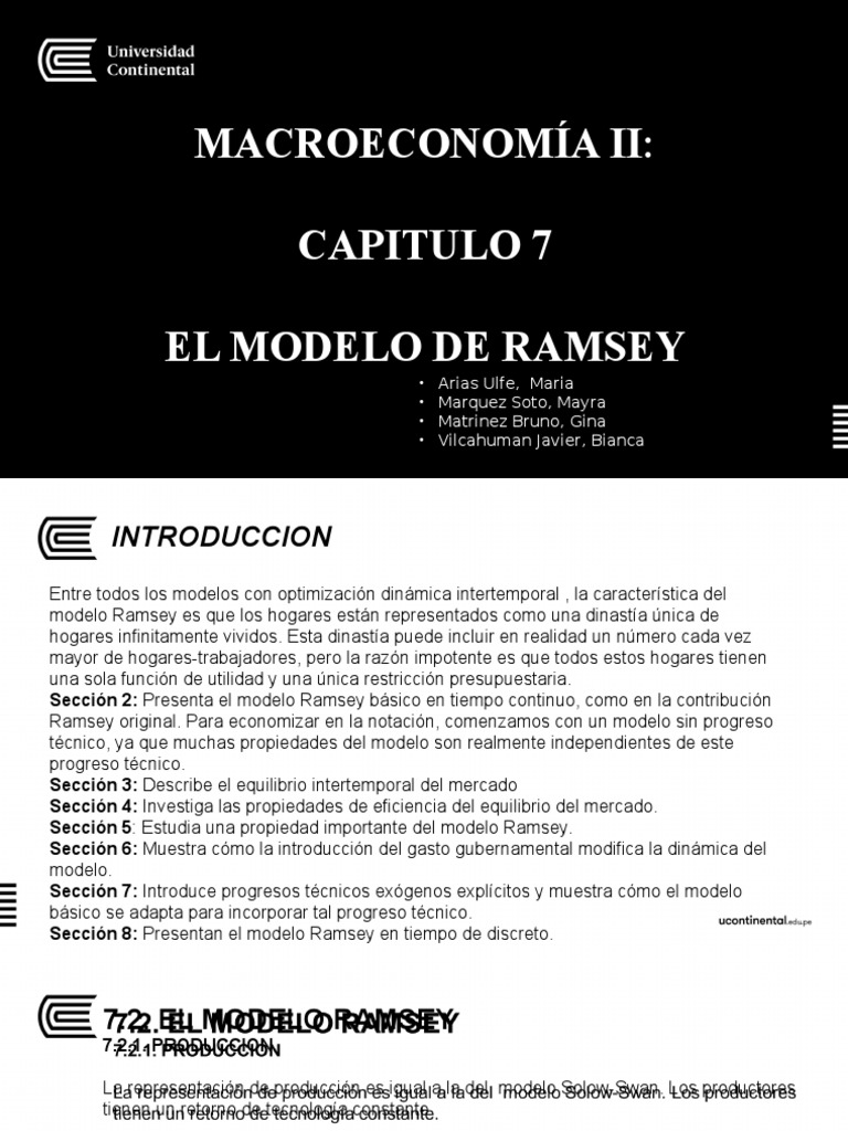 B7 - El Modelo Ramsey | PDF | Deuda gubernamental | Ecuaciones