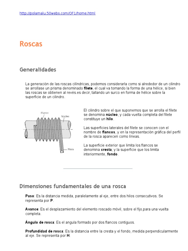 Roscado | PDF | Engranaje | Eje