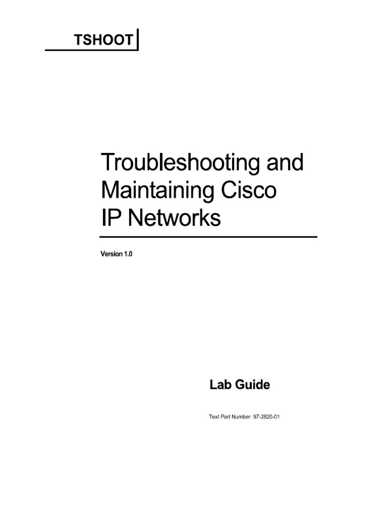CCNP TSHOOT 642-832 Lab Guide PDF | PDF