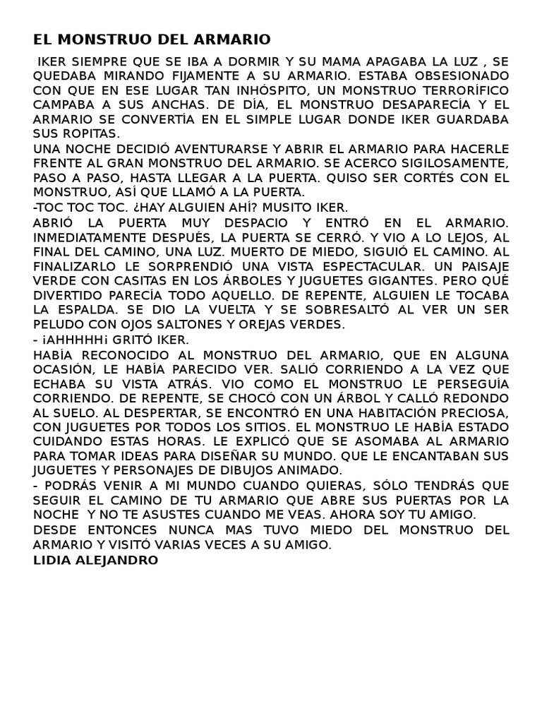 El Monstruo Del Armario | PDF